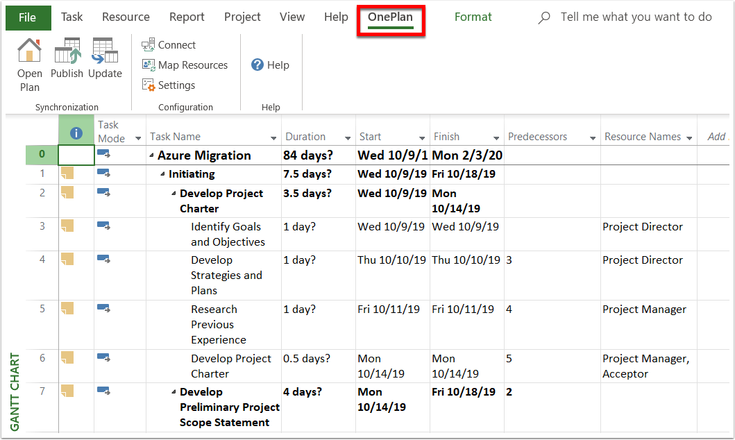 Use the OnePlan for Project Connector – Support