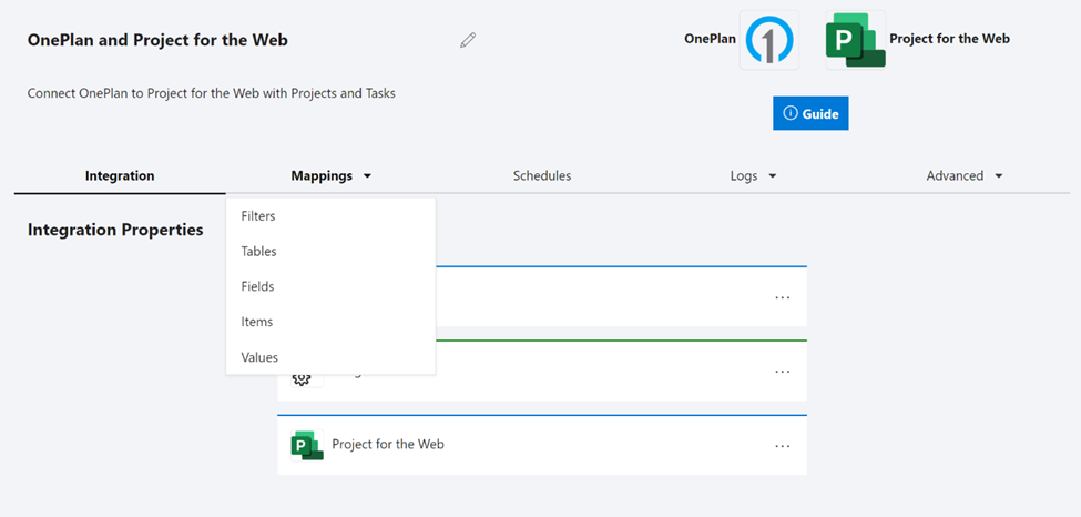 Manage Integration Mappings – Support
