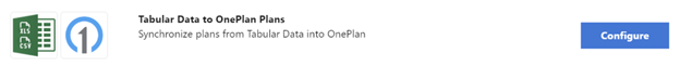 Tabular Data to OnePlan Plans – Support
