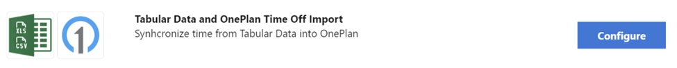 OnePlan and Tabular Data for Time Off Import – Support