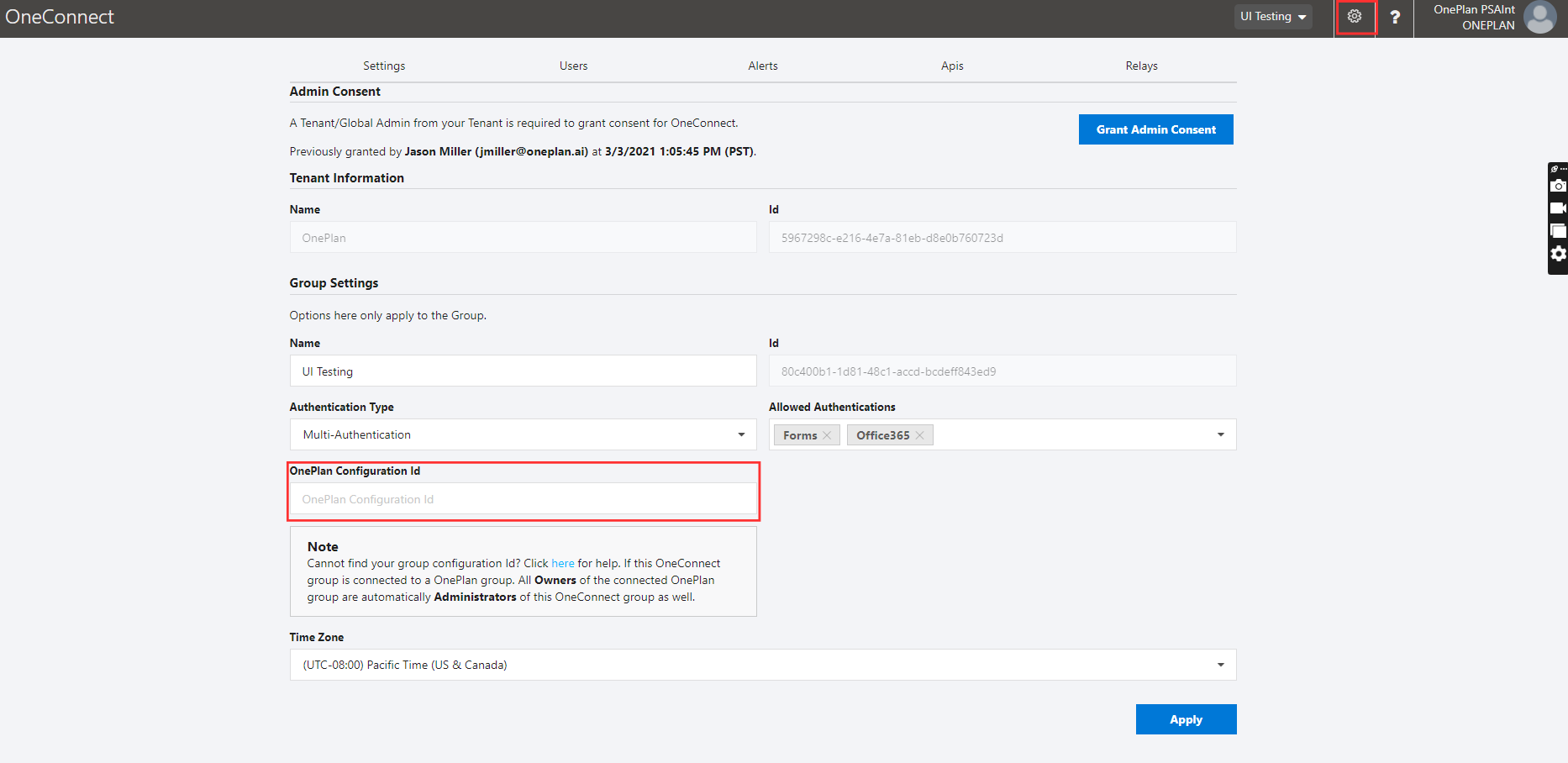 How to Link your OnePlan Group to your OneConnect Group – Support