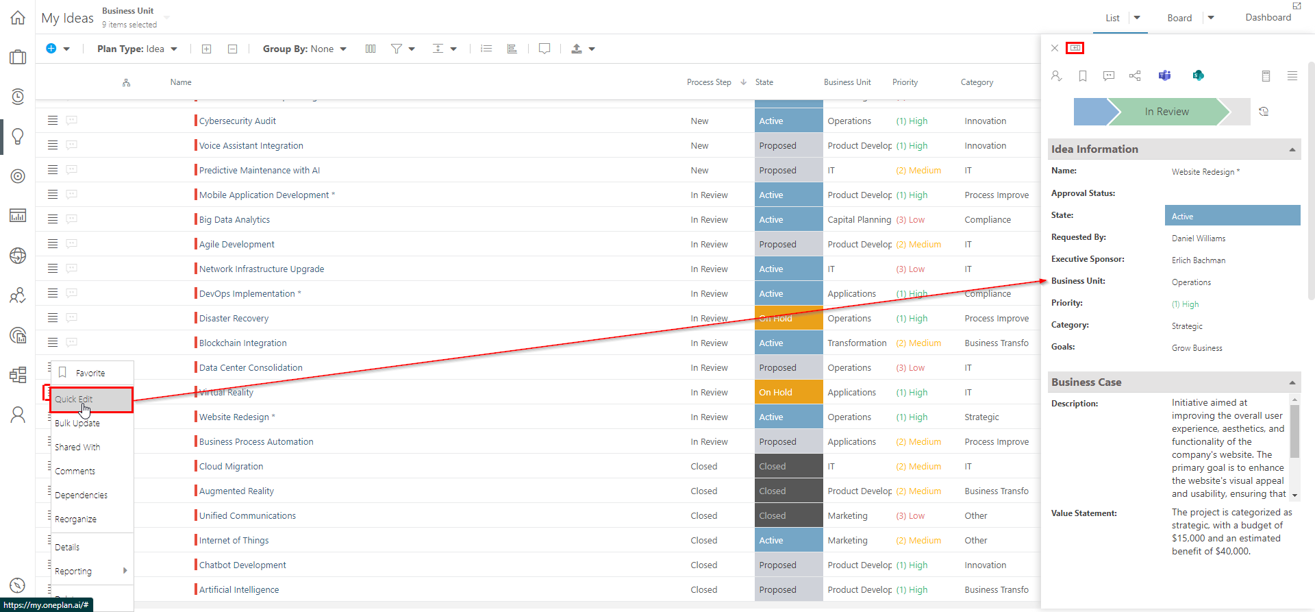 Intake - My Ideas and Requests – Support