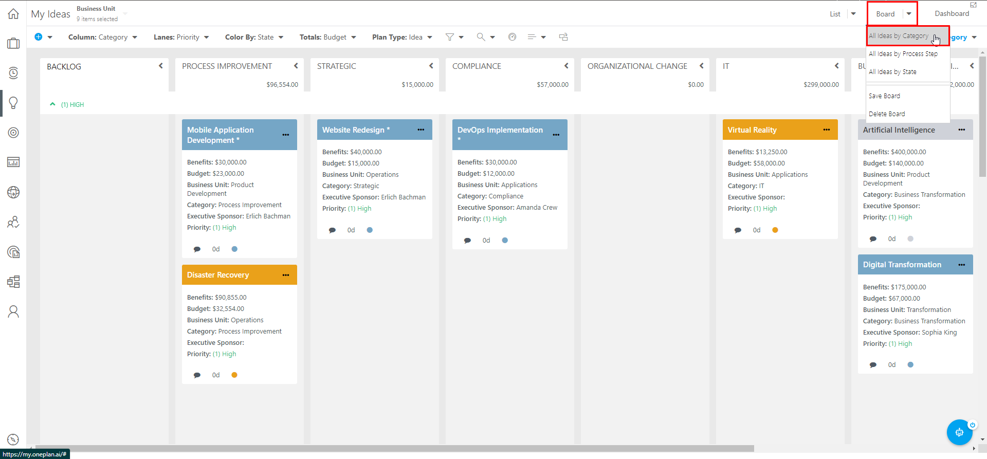Intake - My Ideas and Requests – Support