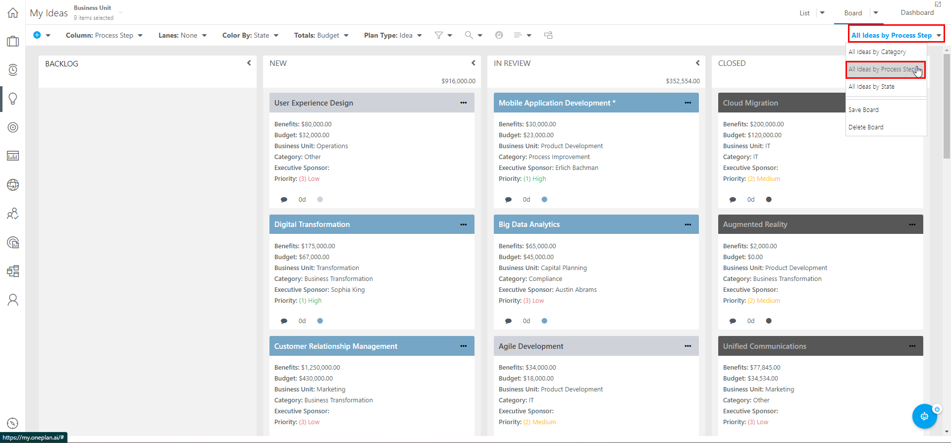 Intake - My Ideas and Requests – Support