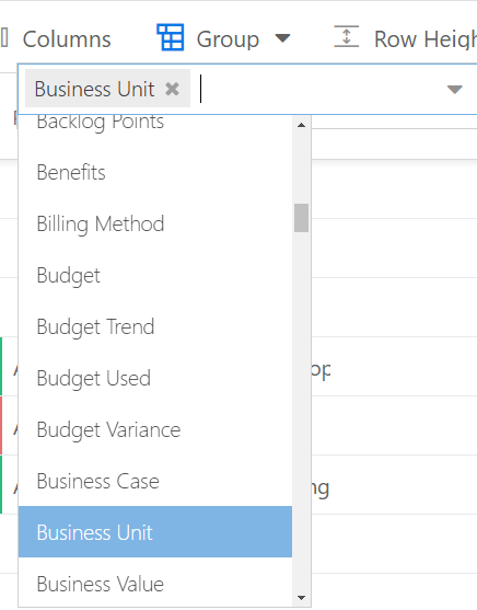 Group Plans in the Portfolio List – Support