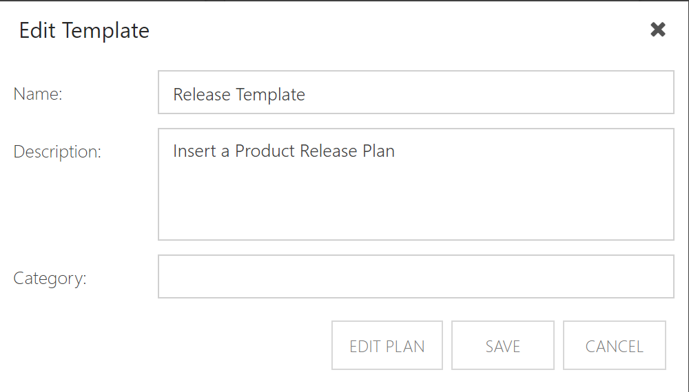 Edit a template – Support