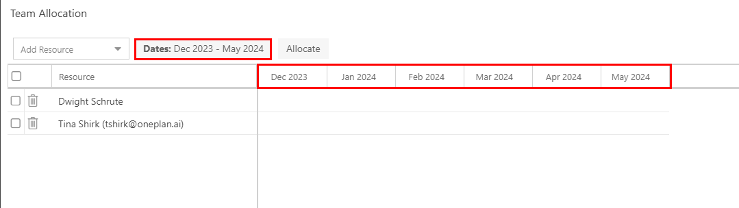 Allocate Resources to Teams (Total Percentage and Time-Phased ...