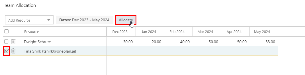 Allocate Resources to Teams (Total Percentage and Time-Phased ...