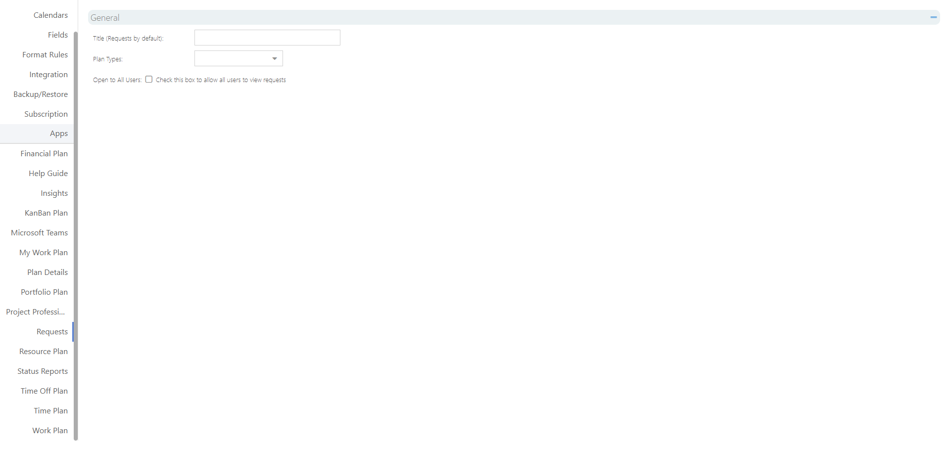 Configure the Requests App – Support