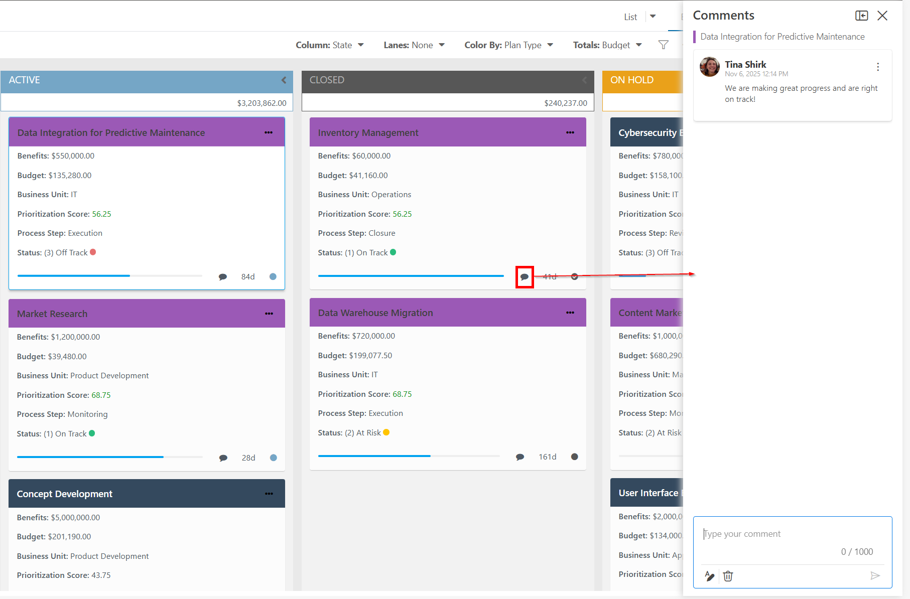 Using the Portfolio Board Effectively – Support