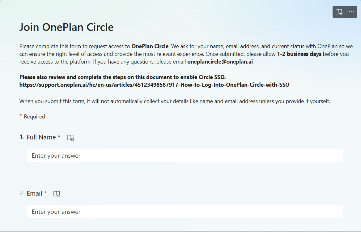 How to Log Into OnePlan Circle with SSO – Support